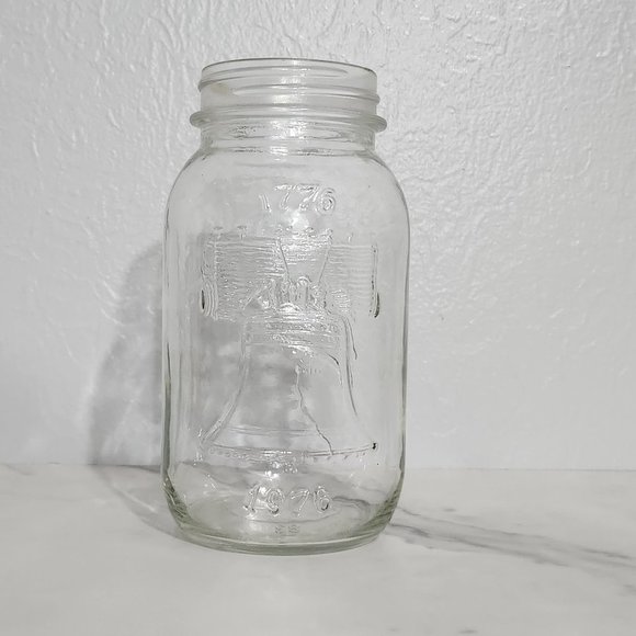 Mason | Other | Vintage Bicentennial 7761976 Liberty Bell Glass Mason ...